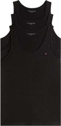 Tommy Hilfiger Herren 3er Pack Tank Tops Rundhalsausschnitt, Schwarz (Black/Black/Black), XS