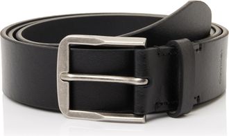 Calvin Klein Herren Classic Flat Buckle 35Mm Lv04D7055G G&uuml;rtel, Black (Black/Antique Silver), 105 cm