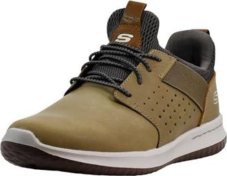 Skechers Baskets Delson Axton pour homme, taupe, 44 EU
