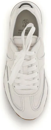 Brunello Cucinelli Womens Leather Sneakers Butter Upper: Calf Suede Trainers