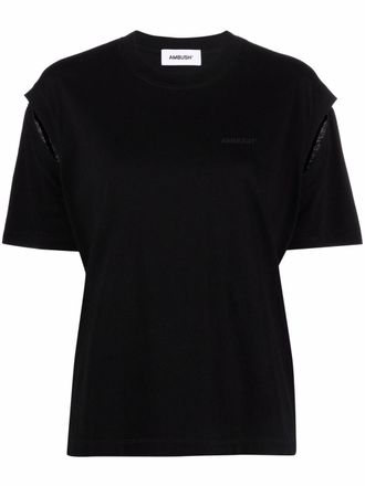 AMBUSH T-Shirt mit Schlitz - Schwarz