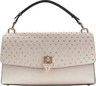 Guess Femme, Sacs, Blanc, Taille: ONE Size Patsie Top Handle Flap