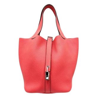 Herm&egrave;s Sac seau vintage doccasion - Femme - Pre-owned - Rouge - Taille: ONE Size