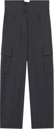Iro Iro, Femme, Pantalons, Gris, Taille: 42 FR Cruze Checked Cargo Pants
