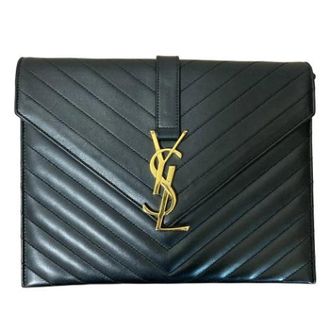 Saint Laurent Pre-owned BO Monogramme V Stitch Chain Shoulder Bag - - Pre-owned - Damen - Schwarzk - ONE SIZE