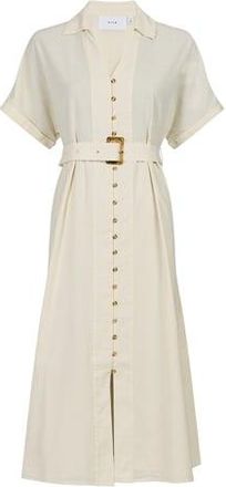 Vila Robe Vilinnen avec ceinture en coton et lin