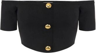 Elisabetta Franchi Femme, Tops, Noir, Taille: 42 FR Knit Top