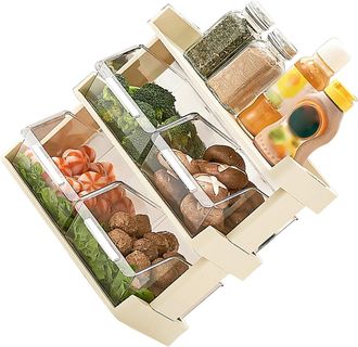 CHICIRIS Mehrschichtige K&uuml;chenregal-Organizer-Schubladen-Aufbewahrungsbox f&uuml;r Obst und Gem&uuml;se (3 Schichten)
