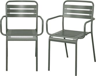 Sweeek 2er-Set Gartensessel aus Stahl