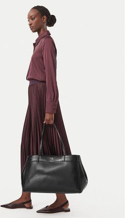 Calvin Klein Handtasche Ck Croc Snap Large Tote LV04F3904G Schwarz