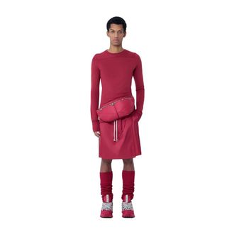Moncler Homme, Shorts, Rouge, Taille: S Drawstring Midi Kilt Shorts
