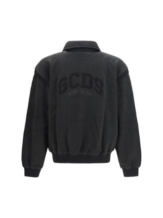 GCDS Varsity Logo Cotton-Blend Jacket - Black
