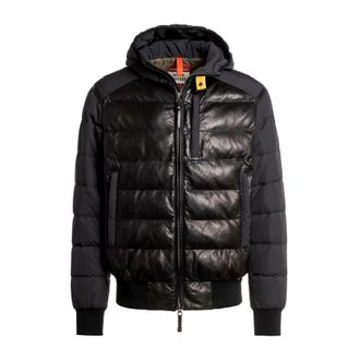 Parajumpers Sly Mix Leder- und Nylonjacke - - Jackets - Herren - Schwarzk - S