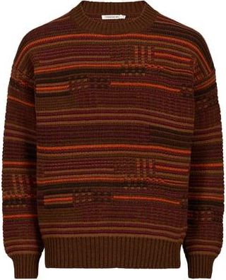 Thinking Mu Pull droit en tricot de laine m&eacute;rinos