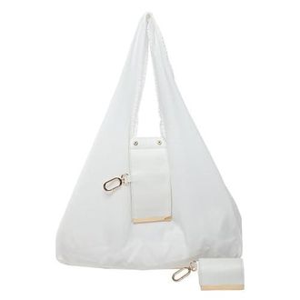 Generico Sac &agrave; cl&eacute;s, sacs &agrave; provisions r&eacute;utilisables, pliables et r&eacute;utilisables avec porte-cl&eacute;s, grand sac &agrave; provisions &eacute;tanche et pliable pour cuisine, &eacute;picer