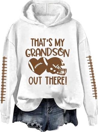 Generic Sweat &agrave; capuche surdimensionn&eacute; pour femme Sweat-shirt &agrave; capuche pour femme Lettre imprim&eacute;e Pull Tops pour Saint Tag Veste de surv&ecirc;tement 2026 Automne 