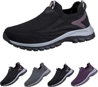 Generic Baskets d&eacute;contract&eacute;es et confortables &agrave; enfiler pour femme - L&eacute;g&egrave;res et respirantes - En maille - Antid&eacute;rapantes - Pour la marche, la gym, le fitness 