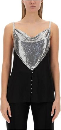 Paco Rabanne Femme, Blouses et Chemises, Multicolore, Taille: 38 FR Chainmail Halter Top