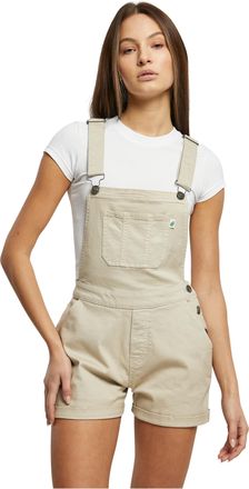 Urban Classics Damen Jumpsuit Ladies Organic Short Dungaree Offwhite raw XXL