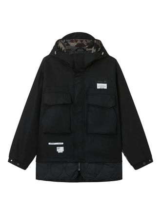 Musium Div. parka à patch logo - Noir