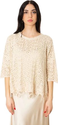 D.exterior Femme, Pulls, Blanc, Taille: 38 FR Mantella in pizzo