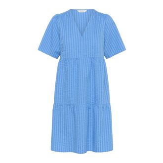 Part Two Femme, Robes, Bleu, Taille: 36 FR Robe Marina avec Jupe Volant&eacute;e