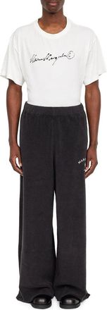 Maison Margiela Wide-Leg Cotton Track Pants - Gray
