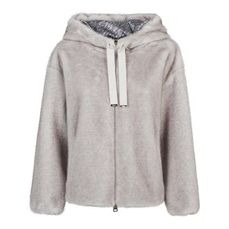 Herno Soft Faux Fur Bomber - - Jackets - Damen - Grau - XL