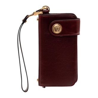Versace Femme, Sacs, Brun, Taille: ONE Size Embl&egrave;me Long Leather Wallet