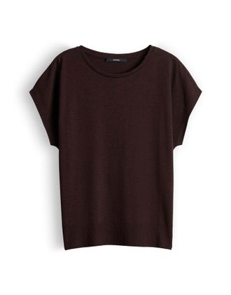 someday Kurzarmshirt Kaja aus Jersey mit breitem Rippbund Lockerer Look f&uuml;r entspannte Styles