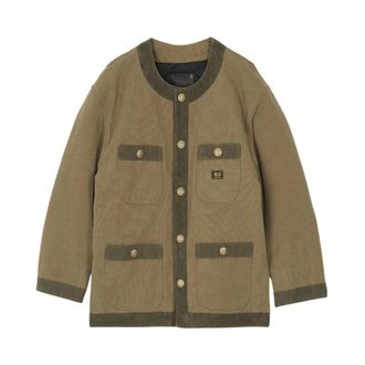 R13 Oversized Cord Trimmed Chore Jacke - - Jackets - Damen - Gr&uuml;n - XS