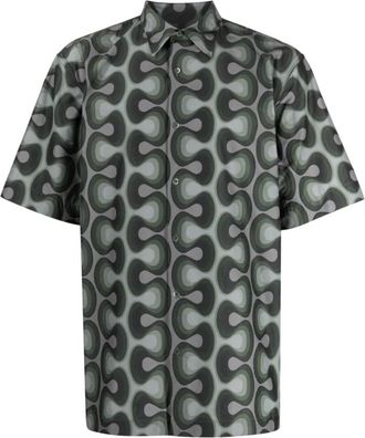 Dries Van Noten Homme, Chemises, Multicolore, Taille: L Short Sleeve Chemises