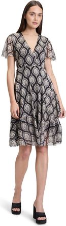 Cartoon Damen 1904/7209 Kleid, Black/Cream, 40