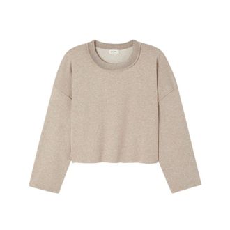 American Vintage SweaT-shirt Dantown - Femme - Sweatshirts et sweats &agrave; capuche - Beige - Taille: 36 FR