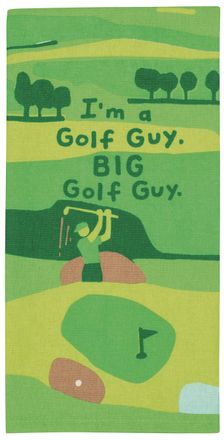 Blue Q Geschirrtuch Im a Golf Guy, Big Golf Guy, 100 % Baumwolle, lustig und funktional, Siebdruck in kr&auml;ftigen Farben, 71,1 x 53,3 cm