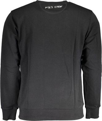 La Martina Sweatshirt Herren Pullover Schwarz - Langarm, Rundhals &