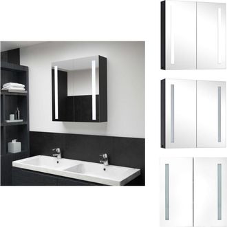 vidaXL Vidaxl - LED-Spiegelschrank f&uuml;rs Bad 62x14x60 cm - LED-Kosmetikspiegel - Badeschrank - Waschbeckenunterschrank - Badezimmerorganisator