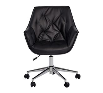 Jahnke B&Uuml;ROSTUHL BOSS Worx SCHWARZ Kunstleder/Chrom