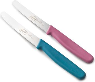 Lacor 39086 - K&uuml;chenmesser Set, Professionelle K&uuml;chenmesser, 2-Teiliges Set, Gezackte Tafelmesser, Abgerundete Spitze, Edelstahl, Etern Series, Klinge 10,5 