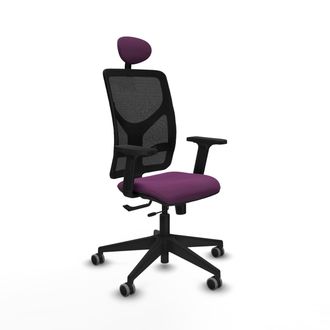 Piqueras y Crespo Lendenwirbelst&uuml;tzstuhl mit 2D-Armlehnen und festem Kopfteil, ausgestattet mit Syncro/Traslack und Schneideschaum, mit Rollen von 65 mm, Parkett, Schwa