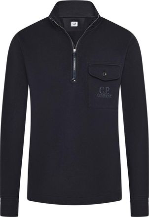 C.P. Company Sweat-Troyer mit Brusttasche und Logo-Patch in