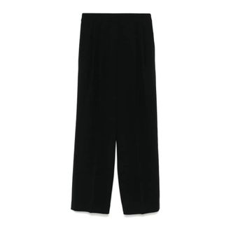 Michael Kors Femme, Pantalons, Noir, Taille: 42 FR Pleated Crepe Wide-Leg Pant
