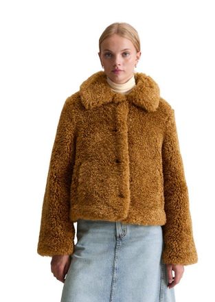 Marc O'Polo Denim Outdoorjacke aus weichem Curly-Pl&uuml;sch