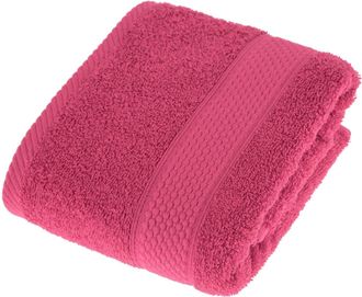 Homescapes Flauschiges Premium Frottee Handtuch ca. 50 x 90 cm aus 100% Reiner Baumwolle, Himbeere