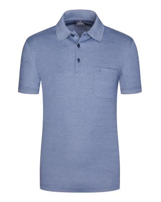 Ragman Glattes Poloshirt mit Brusttasche und Logo-Stickerei in