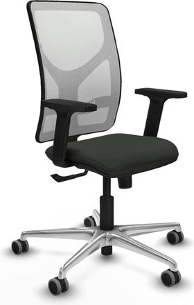 Piqueras y Crespo B&uuml;rostuhl, schwarz, mit 2D-Armlehnen, h&ouml;henverstellbare Lendenwirbelst&uuml;tze, ausgestattet mit 3 Positionen und Schneideschaum, mit Rollen von 65 mm, Pa