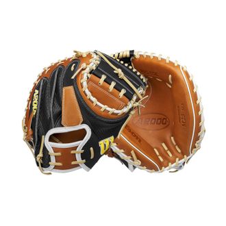 Wilson Unisex-Erwachsene A2000 Baseball-F&auml;ngerhandschuh, Schwarz/Blond/Wei&szlig;, 33.5