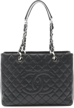 Chanel 2012 CC Quilted Caviar Grand Shopping tote bag - Schwarz
