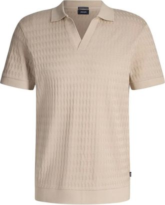 Joop Homme, Tops, Beige, Taille: L Polo avec texture d&eacute;corative