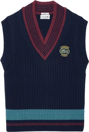 Lacoste Pullover-Weste f&uuml;r Herren/Damen Unisex, Jerseyware, Regul&auml;r (Marine)